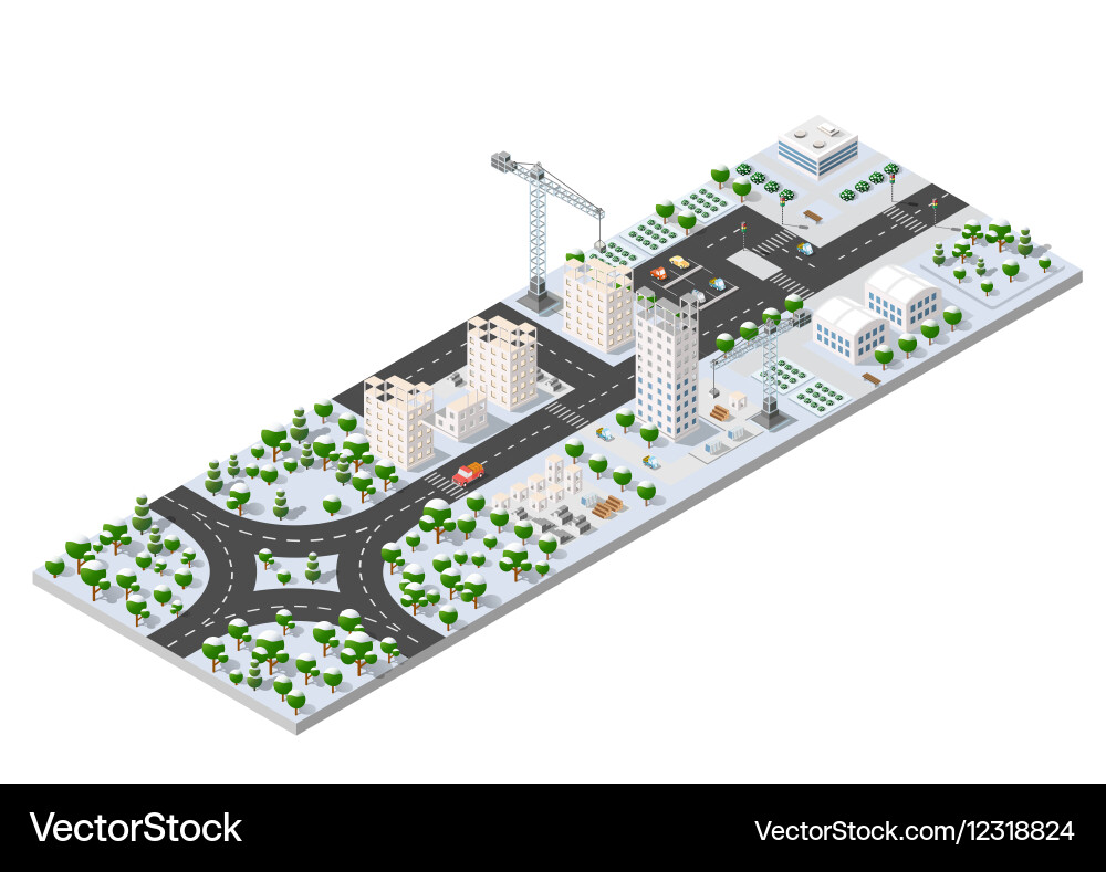 Cityscape city street Royalty Free Vector Image