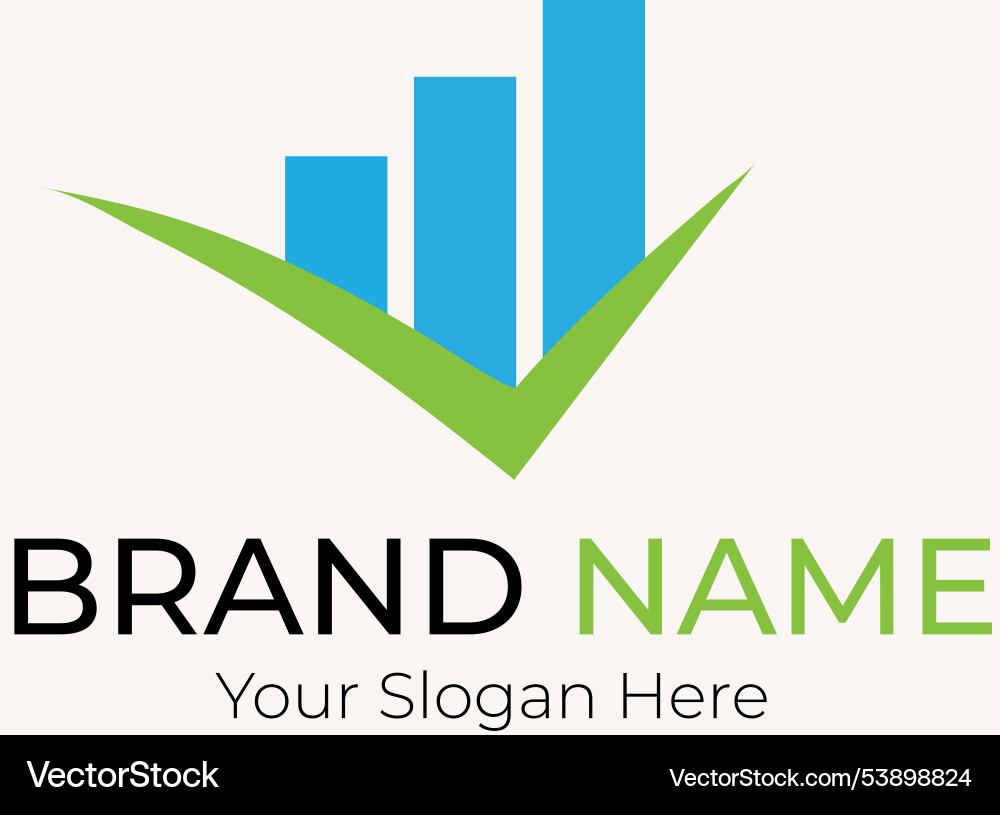 Creative accounting logo design financial Vector Image