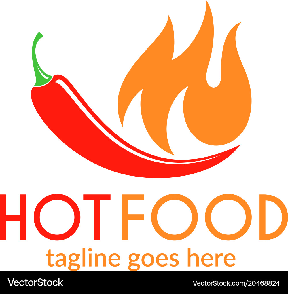 Hot food logo Royalty Free Vector Image - VectorStock