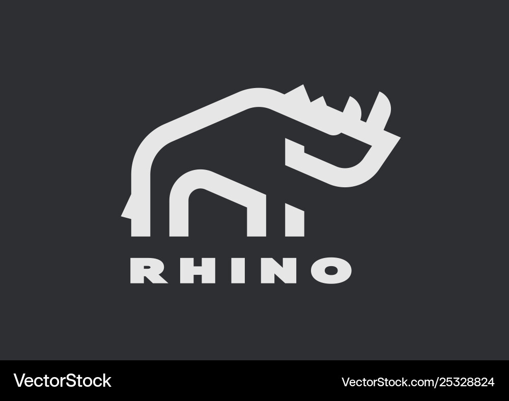 Rhino logo Vector Images & Graphics for Commercial Use | VectorStock