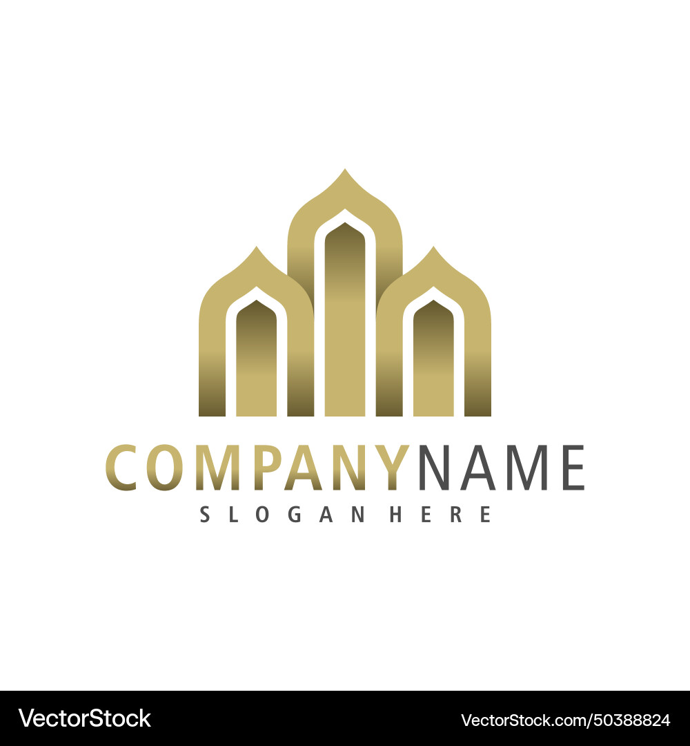 Mosque logo design creative concepts Royalty Free Vector