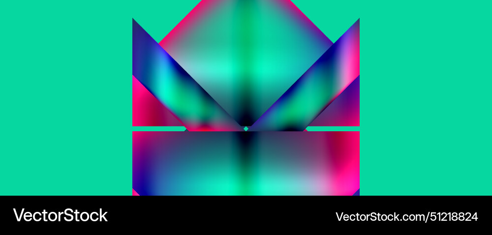 Neon colorful geometric shapes Royalty Free Vector Image