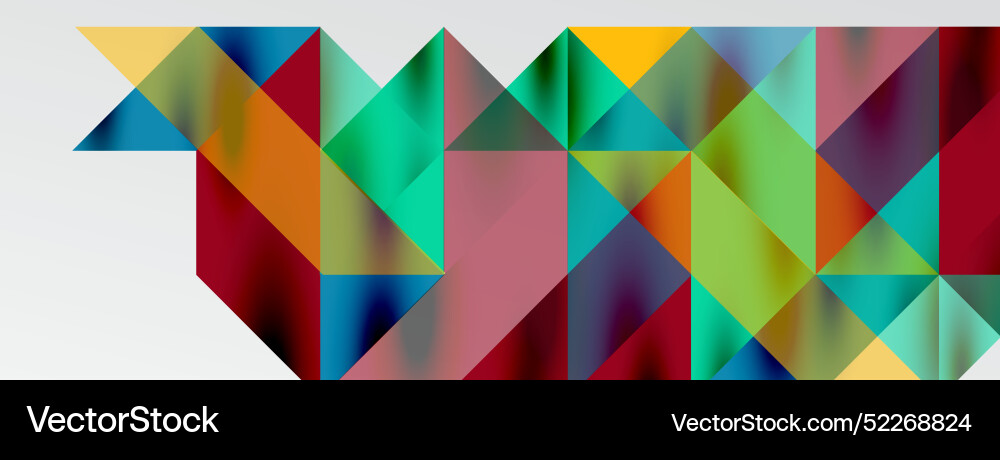 Tech minimal overlapping triangle shapes elements Vector Image
