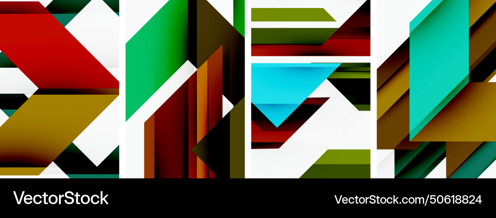 Triangle wallpaper or poster background design Vector Image