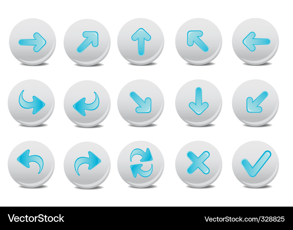 Arrow buttons Royalty Free Vector Image - VectorStock