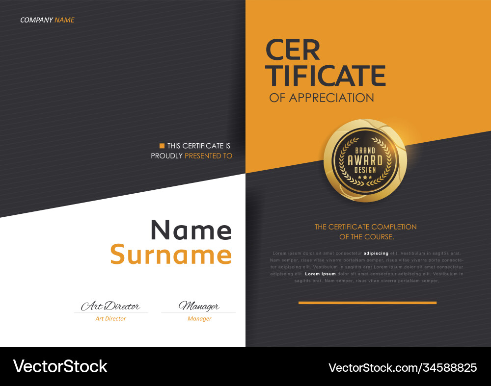 Certificate 507 Royalty Free Vector Image - VectorStock