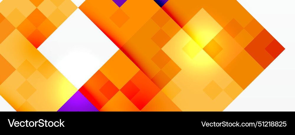 Colorful heart shape with orange square Royalty Free Vector