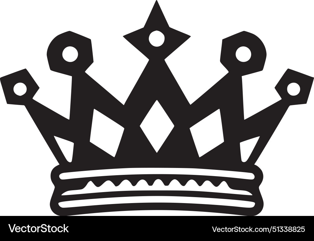 Crown - minimalist and simple silhouette Vector Image
