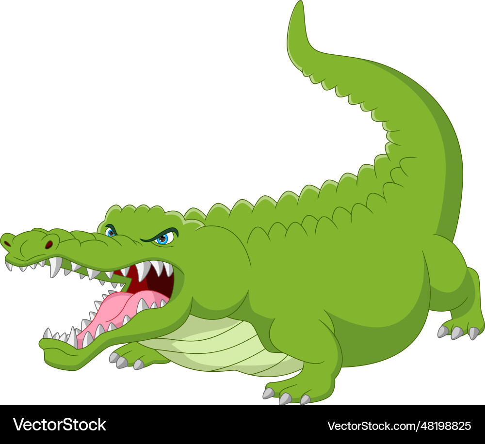 Cute crocodile cartoon Royalty Free Vector Image