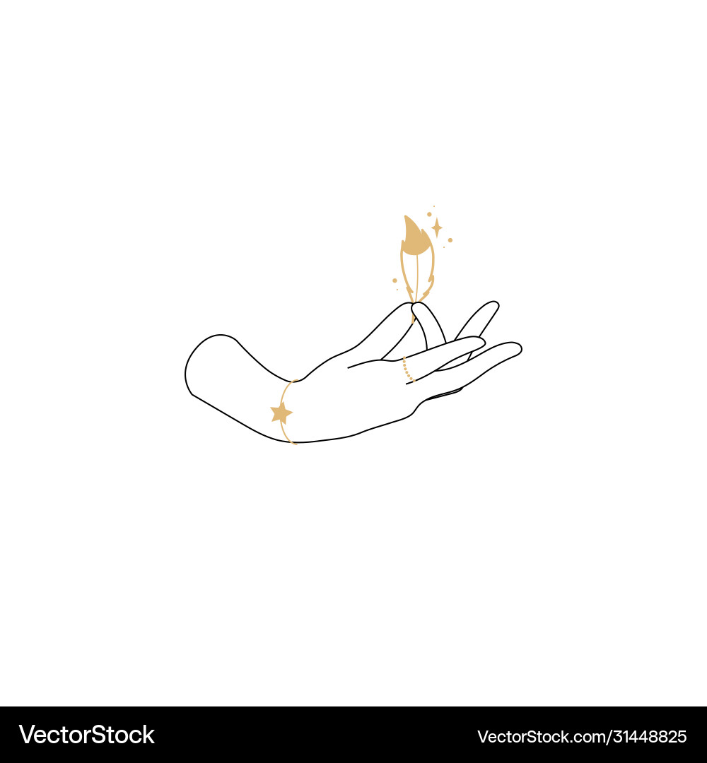 Handlinie Logo Geste Lizenzfreies Vektorbild