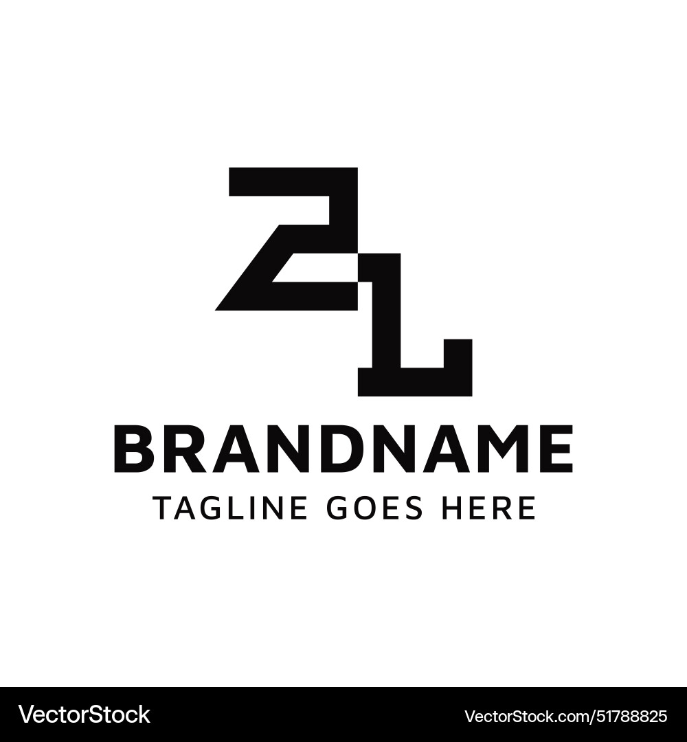 Letters zl monogram logo set suitable for any Vector Image