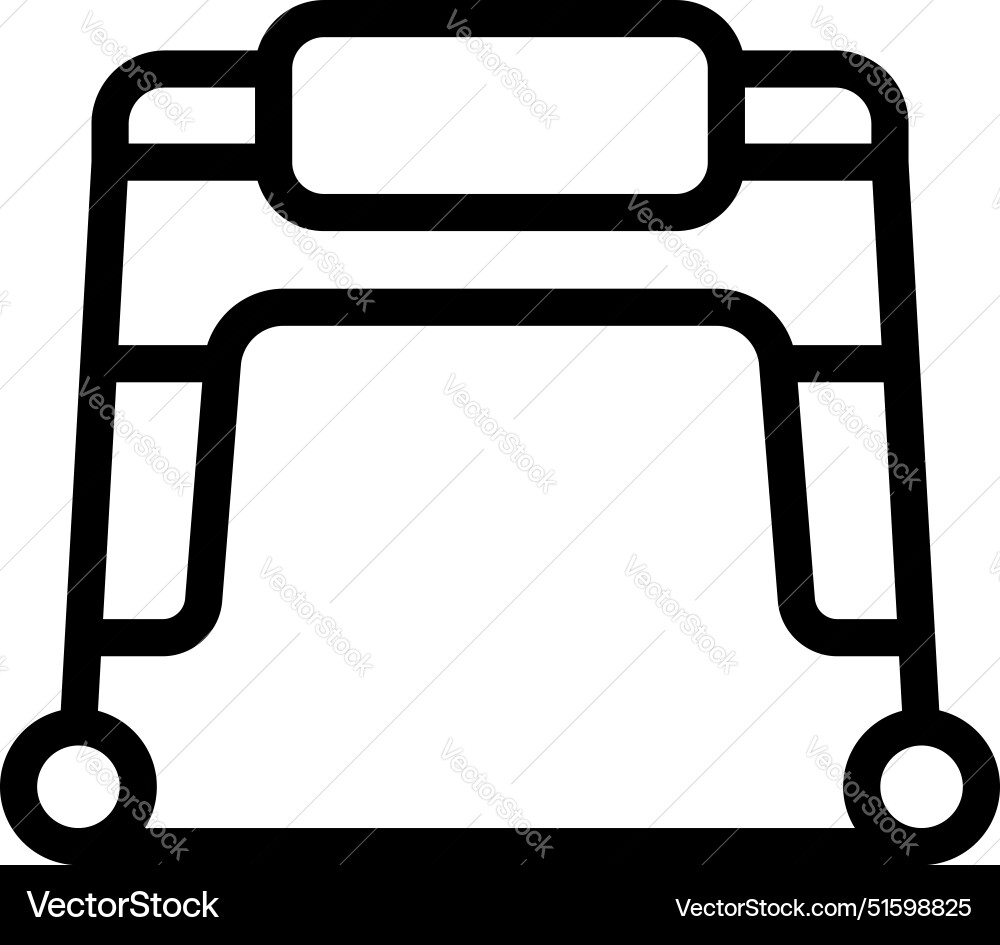 Medical walker rollator providing support Vector Image