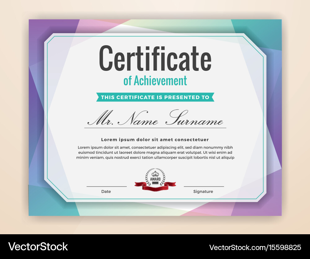 Multipurpose modern professional certificate Vector Image