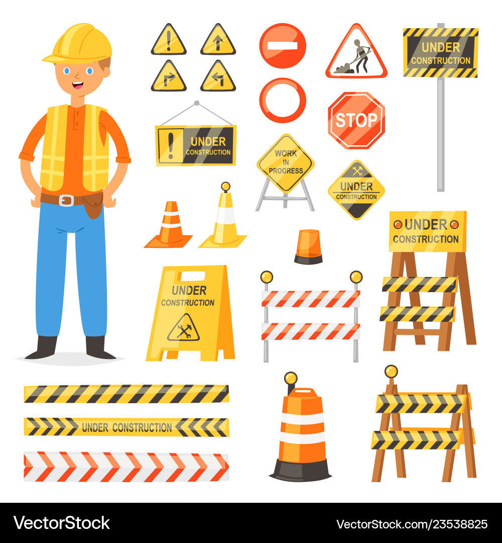 Road sign traffic street warning Royalty Free Vector Image