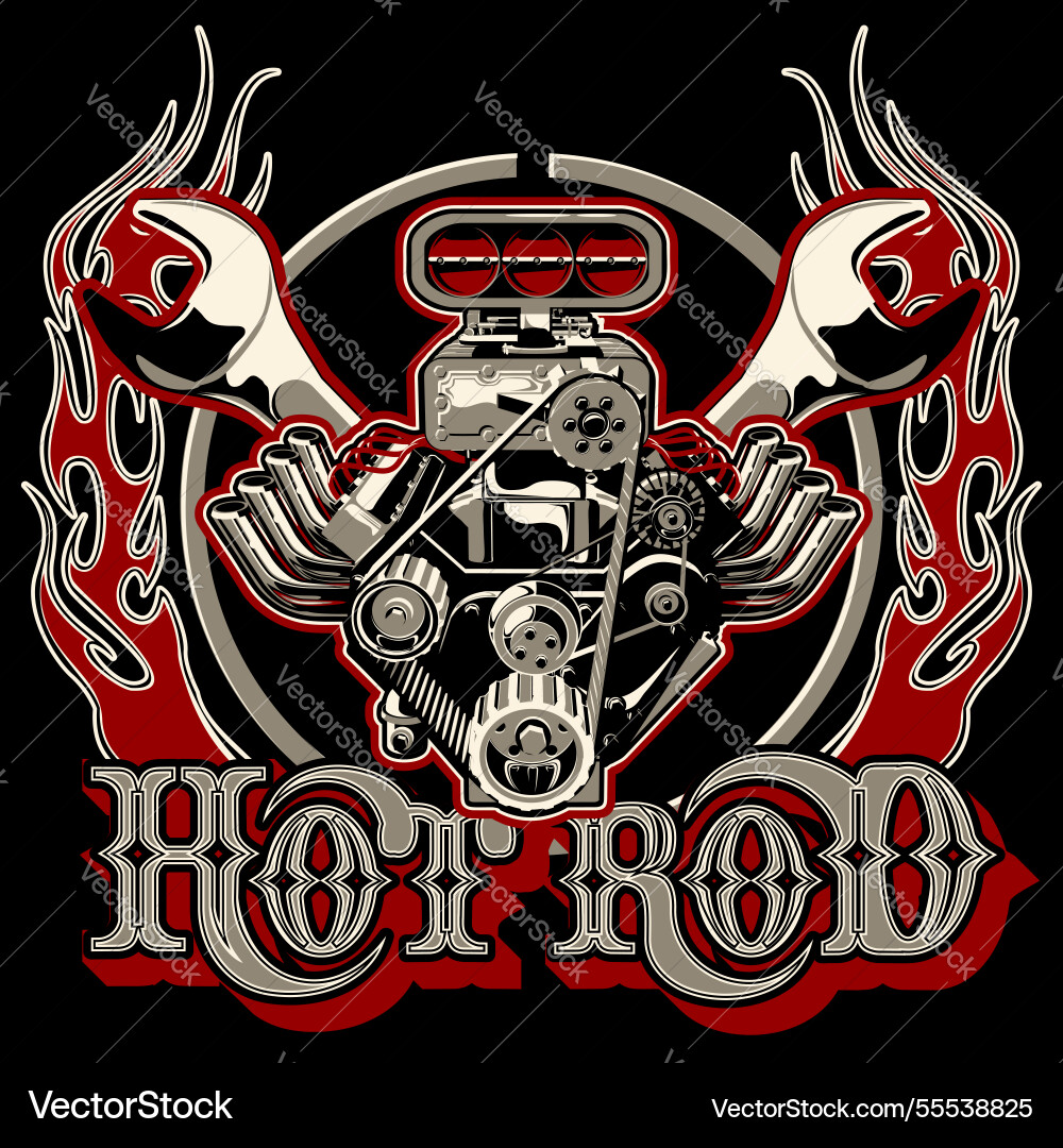 Vintage Turbo Engine Art Royalty Free Vector Image