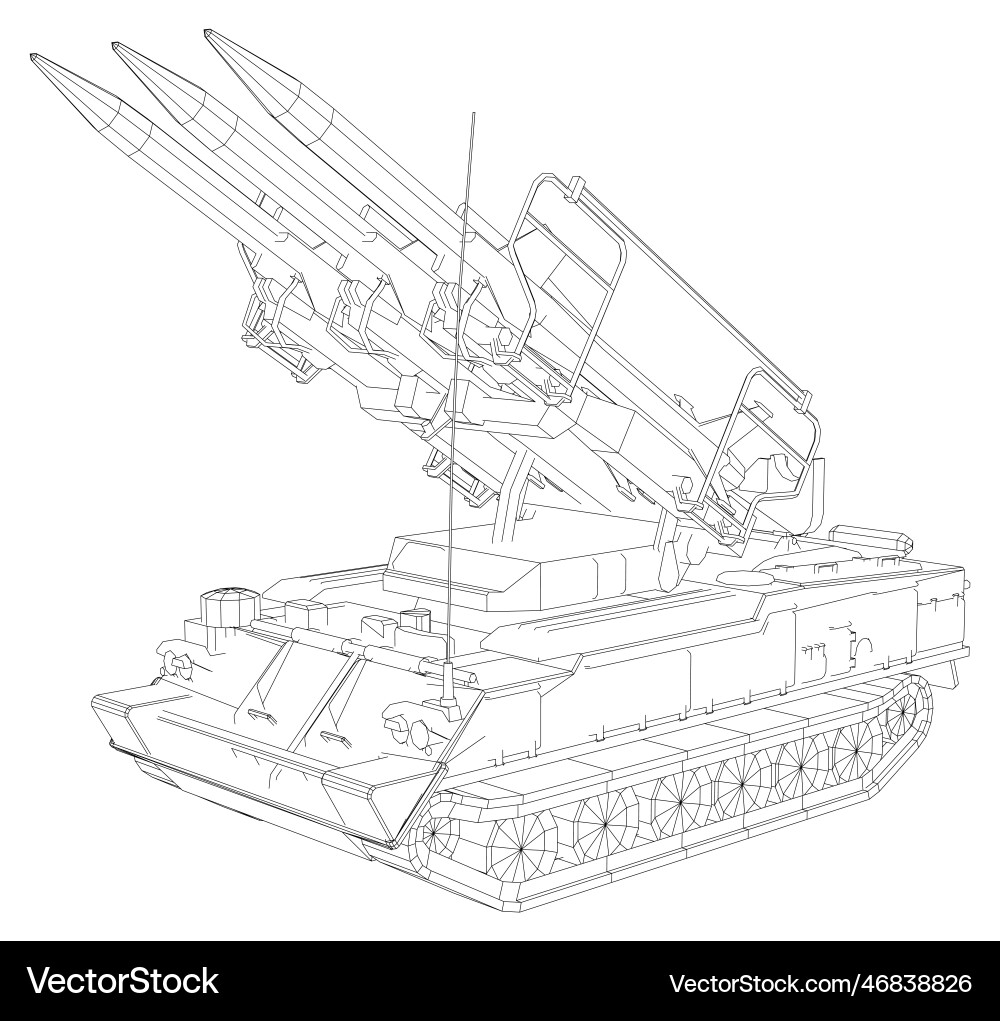 Anti-Aircraft Missile System Royalty Free Vector Image