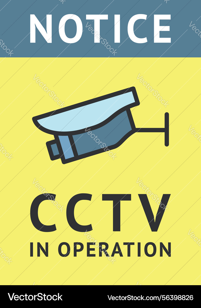 Cctv banner video surveillance security camera Vector Image