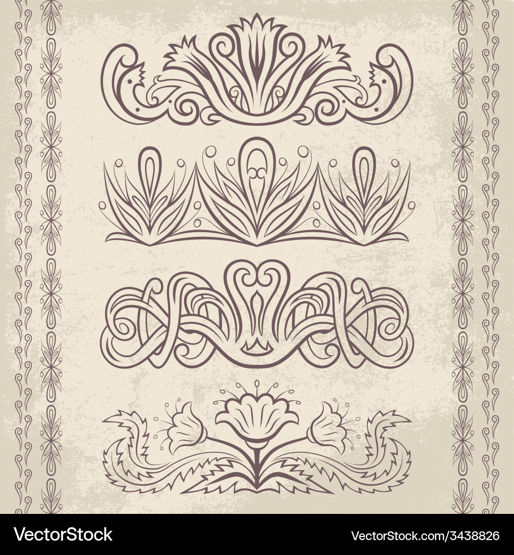 Decor elements Royalty Free Vector Image - VectorStock
