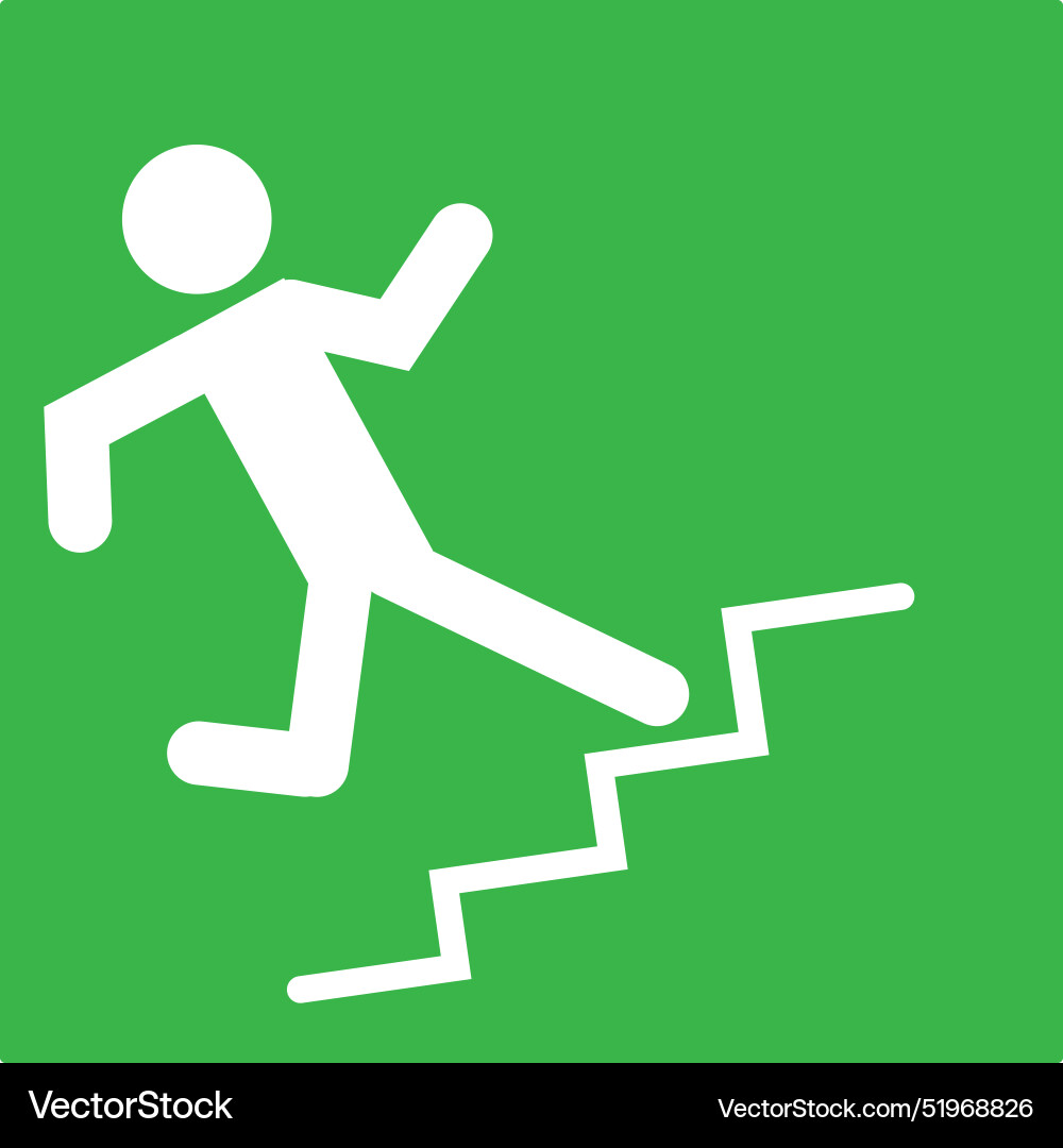Emergency exit sign icon Royalty Free Vector Image