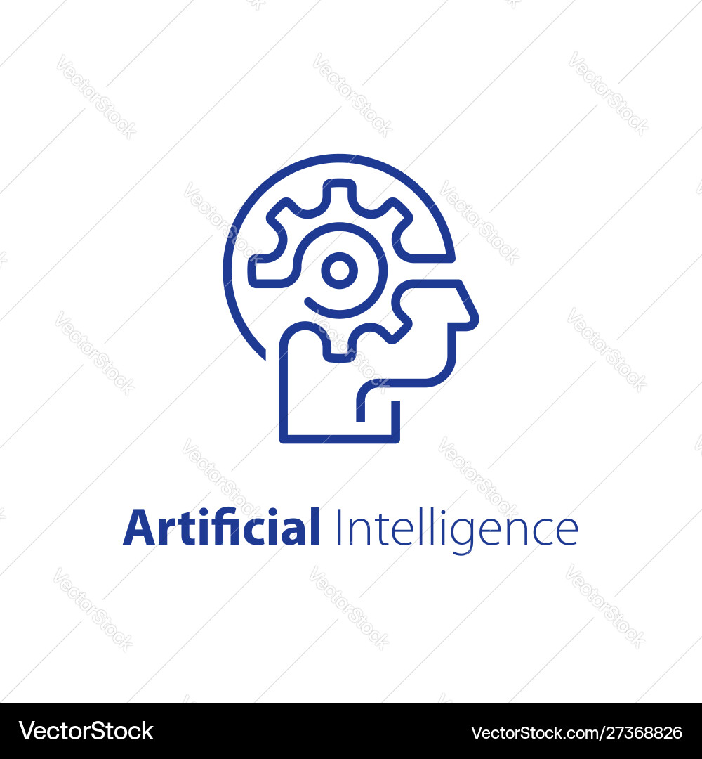 Head and cogwheel education concept creative Vector Image