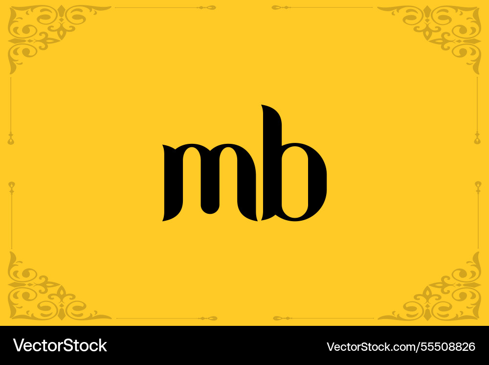 Mb abstract luxury logo Royalty Free Vector Image