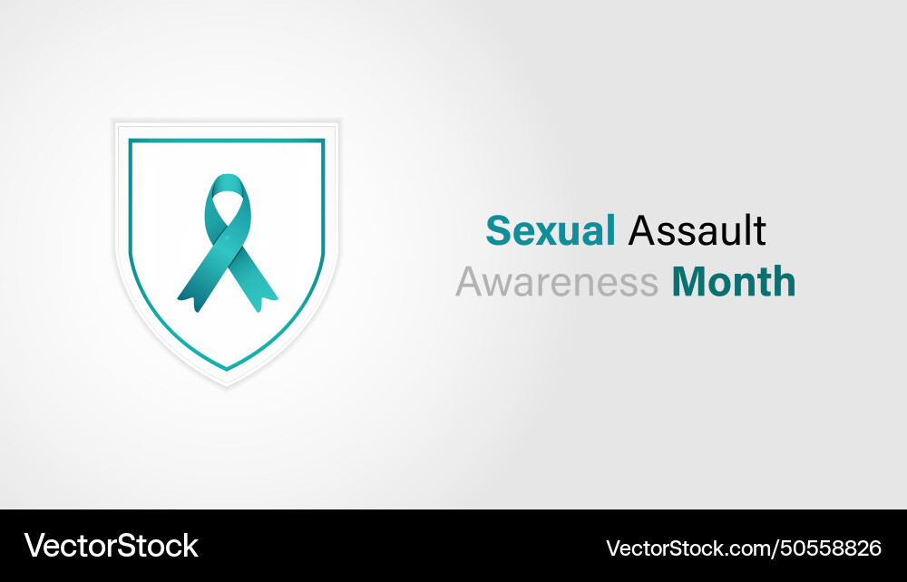 Sexual assault awareness month design Royalty Free Vector