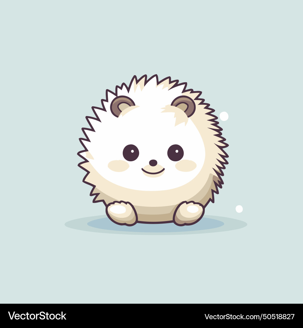 Cute cartoon hedgehog animal Royalty Free Vector Image
