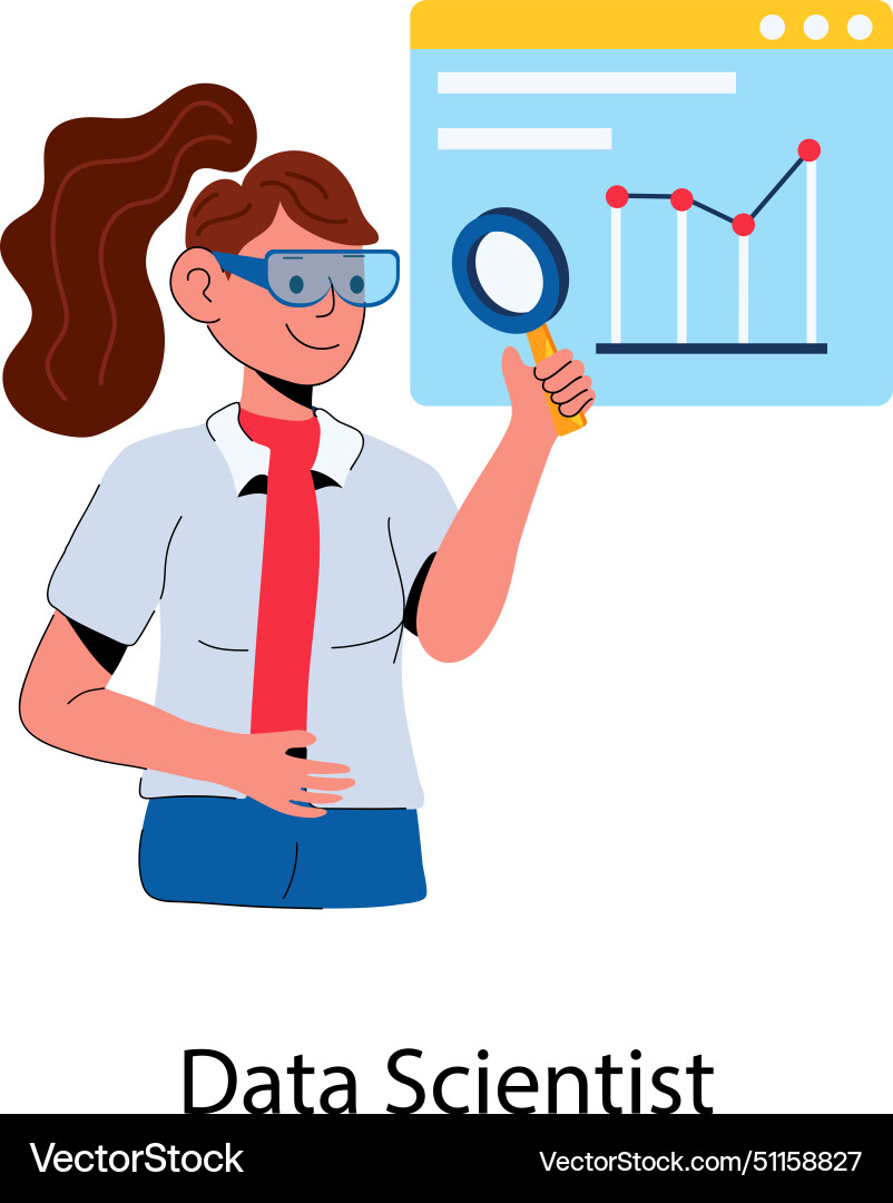 Data scientist Royalty Free Vector Image - VectorStock