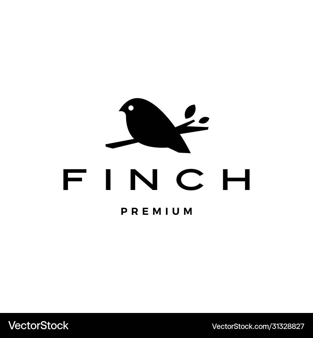 Finch bird logo icon Royalty Free Vector Image