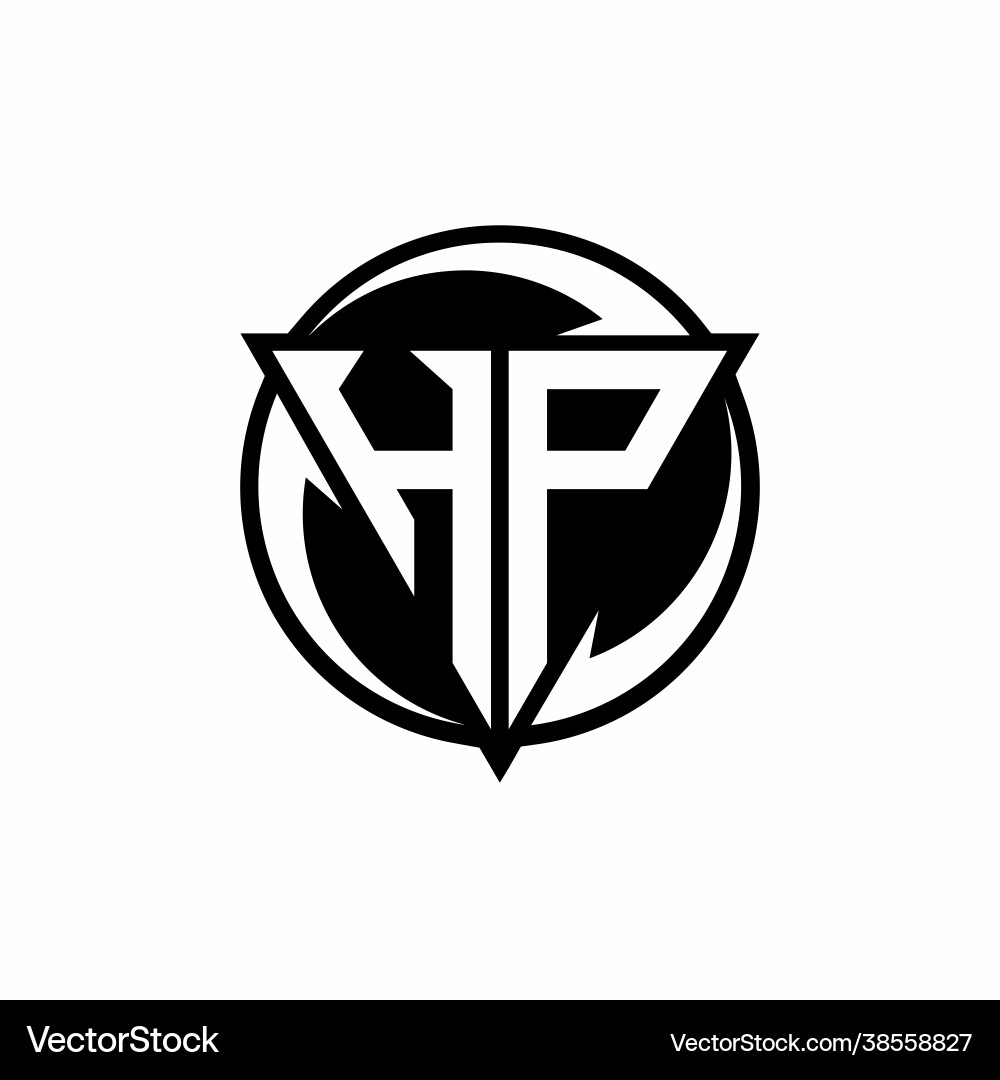 Hp logo monogram design template Royalty Free Vector Image