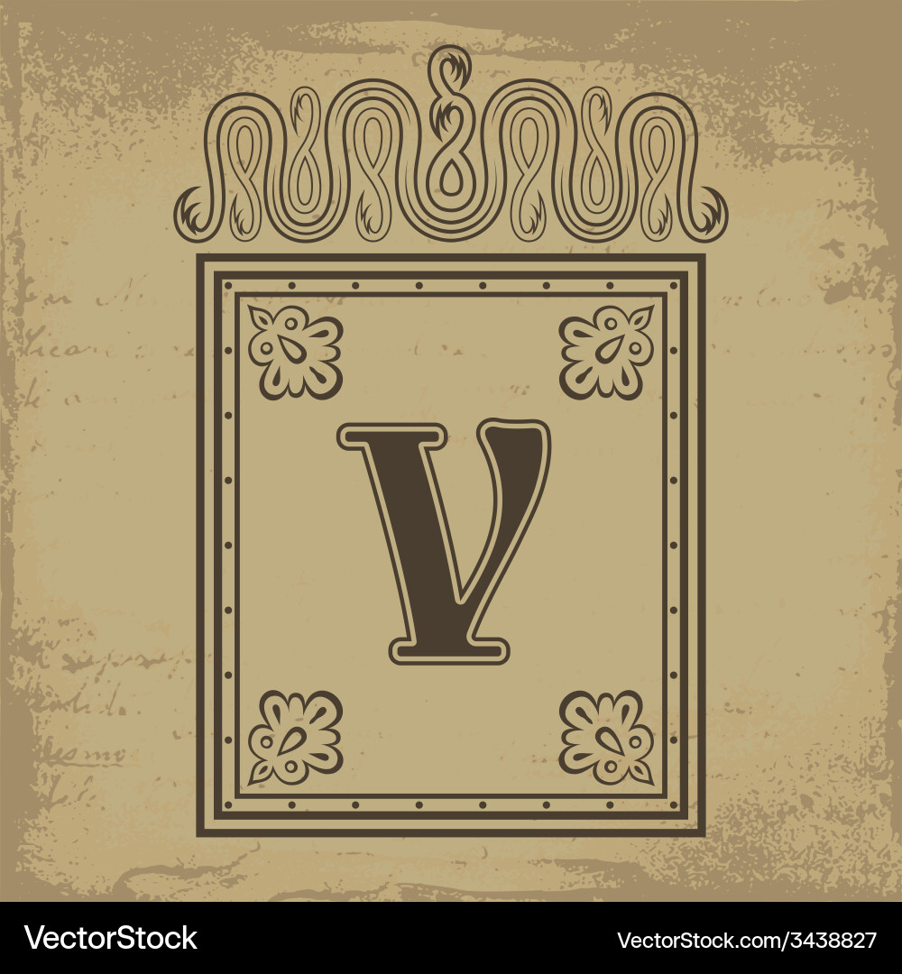 Letter v Royalty Free Vector Image - VectorStock