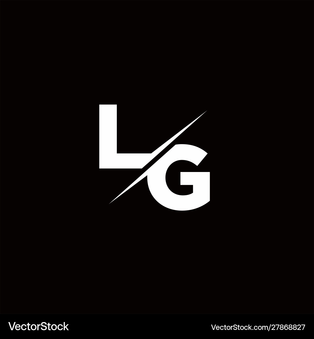 Lg logo letter monogram slash with modern Vector Image