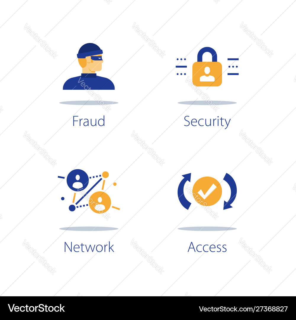 Network security system online safety strong Vector Image