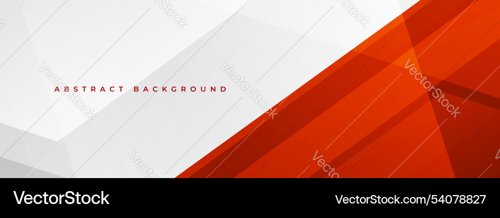 White and red modern abstract wide banner Vector Image