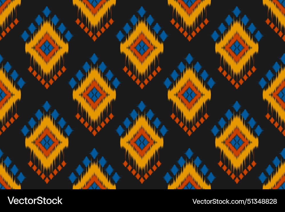 Beautiful ethnic ikat art seamless pattern Vector Image