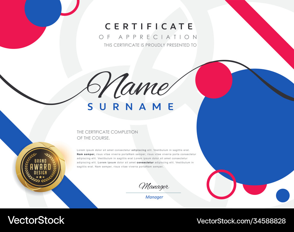 Certificate 507 Royalty Free Vector Image - VectorStock