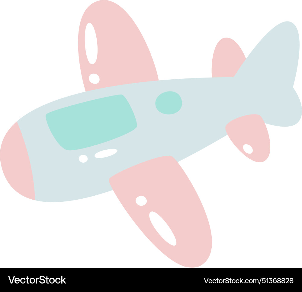 Childish jet toy Royalty Free Vector Image - VectorStock