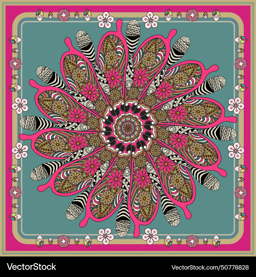 Ornate mandala background Royalty Free Vector Image