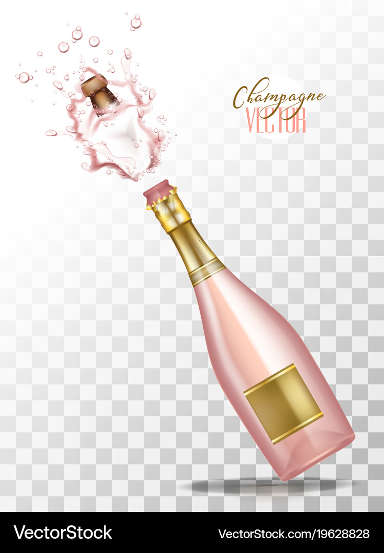 Pink Champagne Burst Royalty Free Vector Image