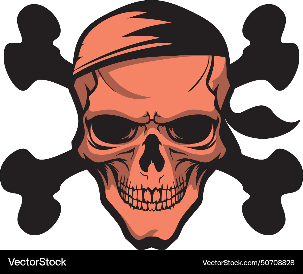 Pirate crossbones Royalty Free Vector Image - VectorStock
