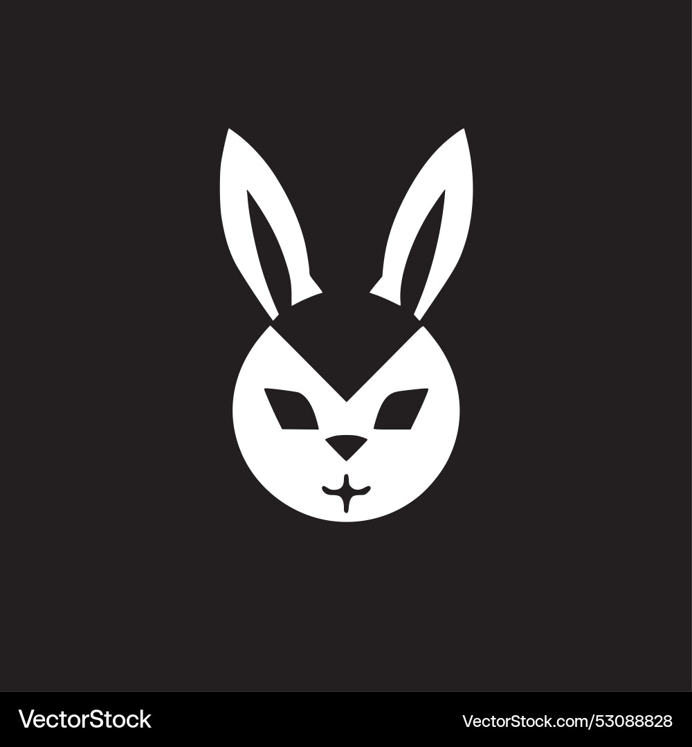 Rabbit - black and white isolated icon Royalty Free Vector