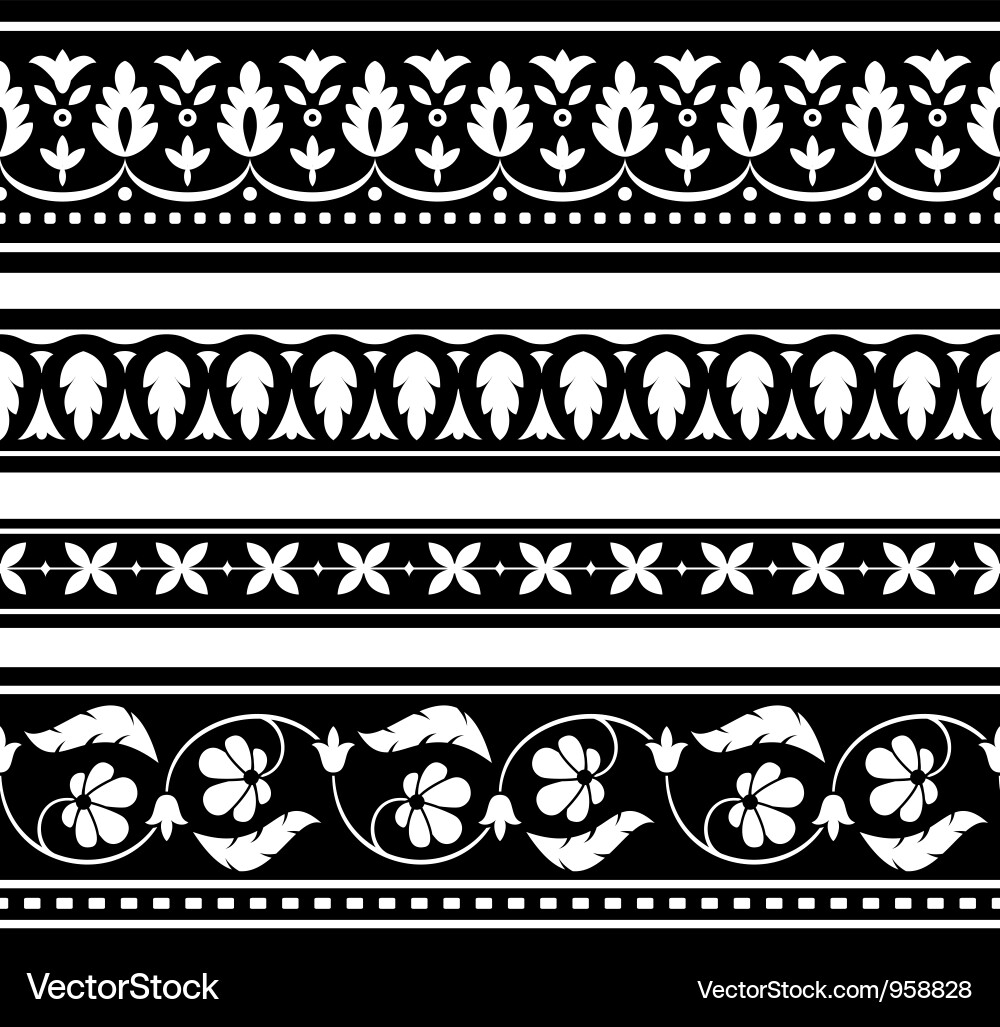 Seamless borders Royalty Free Vector Image - VectorStock