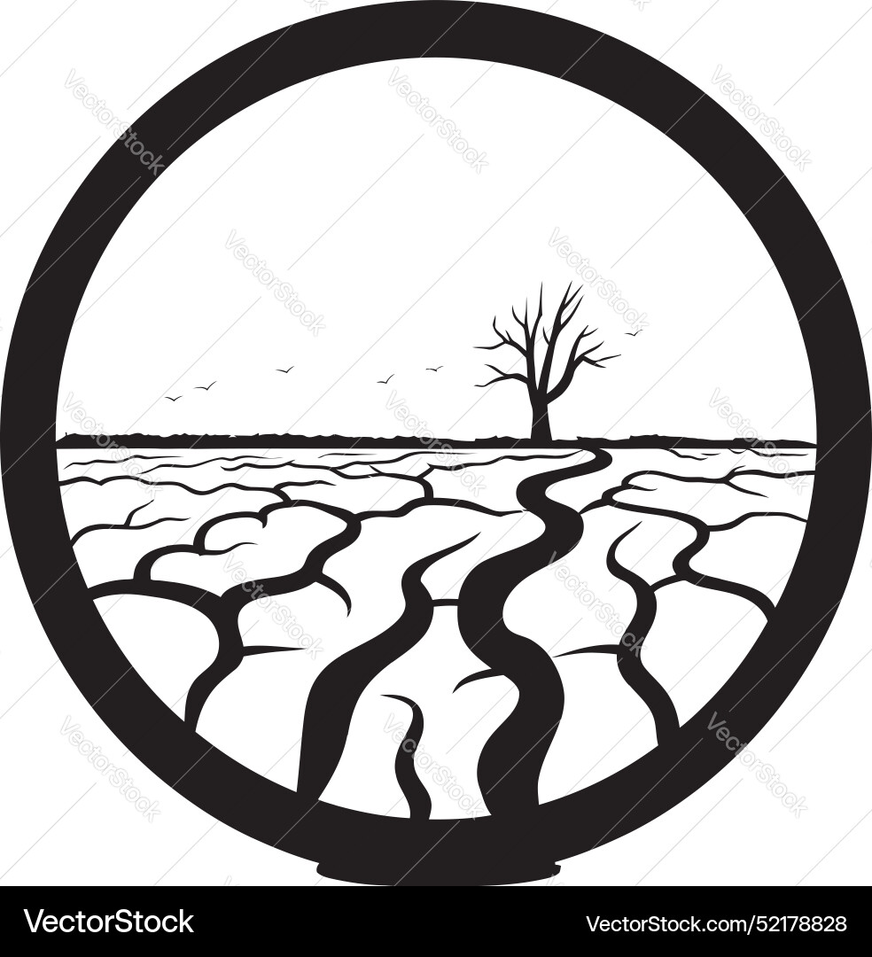 Searing sands drought land icon design withered Vector Image