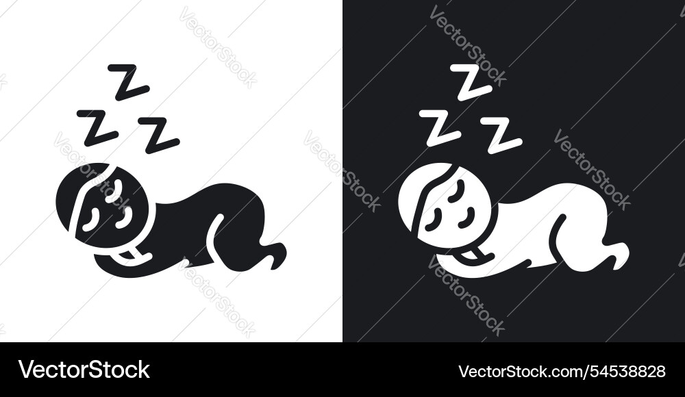 Sleeping baby icon Royalty Free Vector Image - VectorStock