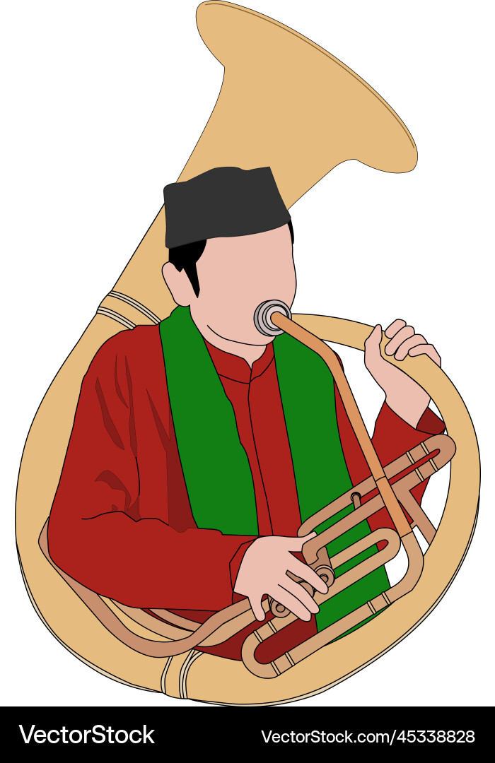 Tanjidor flat Royalty Free Vector Image - VectorStock