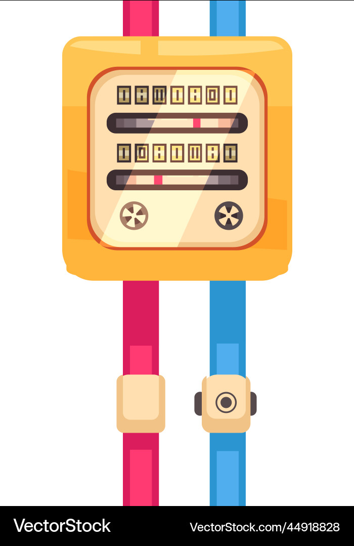 Water meter tube composition Royalty Free Vector Image