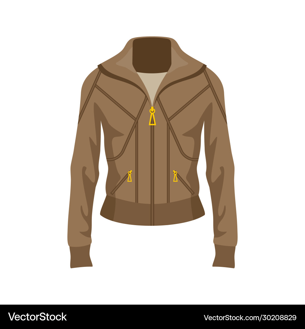 Brown jacket on a white background Royalty Free Vector Image