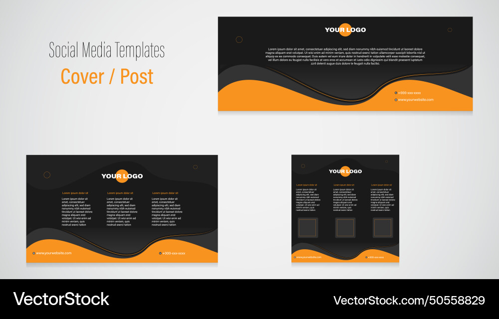 Clean graphic design templates to various social m