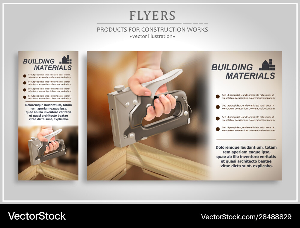 Concept promotional materials for building Vector Image