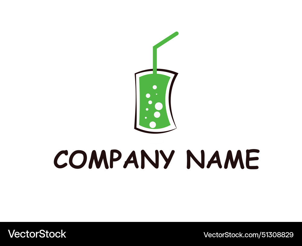 Drink and juice logo design Royalty Free Vector Image